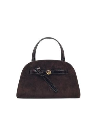 Tory Burch Tory Burch Romy Petit top case en daim marron