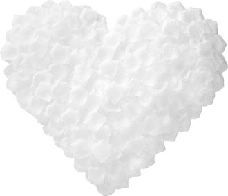 Shatchi 500 Stück Schneewittchen Seidenrosenblätter Muttertag Hochzeit Konfetti Jubiläum Tischdekoration Taufe Blumen Streudeko