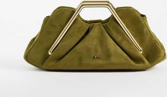 JW PEI Leia pochette &eacute;ventail en faux daim vert olive
