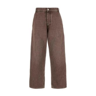 Bottega Veneta High-Waist Wide-Leg Denim Hose - - Jeans - Damen - Braun - 2XS