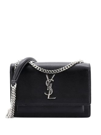 Saint Laurent Sunset Chain Wallet Leather crossbody bag - Noir