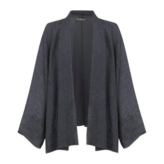 Cortana Weit geschnittene Seidenchiffon-Jacke - - Jackets - Damen - Blau - S