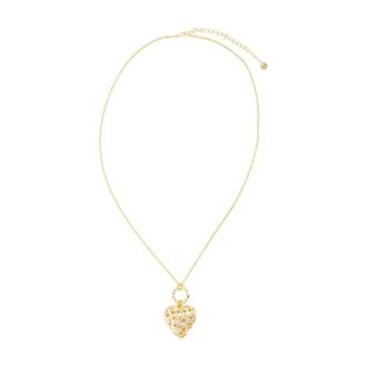 Self Portrait Gold Charm Necklace - - Accessories - Damen - Gelb - ONE SIZE