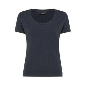 Peuterey Femme, Tops, Bleu, Taille: 42 FR T-shirt en jersey de coton stretch