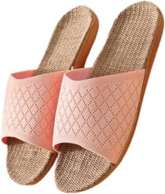 Beaupretty Pantoufles Dintérieur Légères Et Antidérapantes, Chaussures Simples En Tissu Respirant, Absorbant La Transpiration, Pour Femme, Usage Printemps-été, T