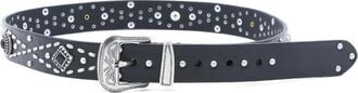 Golden Goose Femme, Accessoires, Noir, Taille: 90 CM Studded Belt