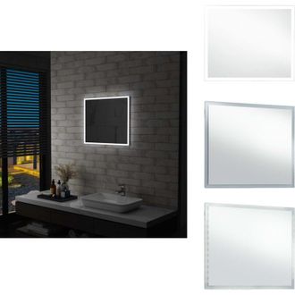 vidaXL Vidaxl - Badezimmer-Wandspiegel mit LEDs 60x50 cm - LED-Spiegel - Badezimmerspiegel - Wandspiegel - Kosmetikspiegel - Spiegelschrank