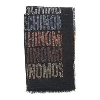 Moschino Fringed Trim Maxi Logo Stola - - Accessories - Damen - Schwarzk - ONE SIZE
