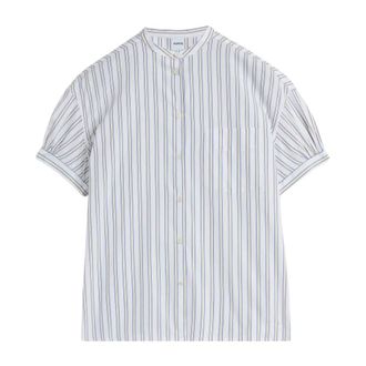 Aspesi Popeline Kurzarmhemd mit Stehkragen - - Blouses & Shirts - Damen - Mehrfarbig - XS