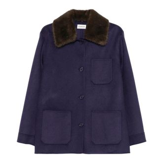 P.A.R.O.S.H. P.a.r.o.s.h., Femme, Manteaux, Bleu, Taille: 38 FR Manteau Leak