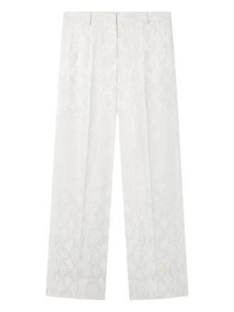 Stella McCartney Jacquard-Hose - Wei&szlig;