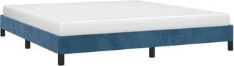 vidaXL Cadre de lit sans matelas bleu fonc&eacute; 160x200 cm velours vidaXL