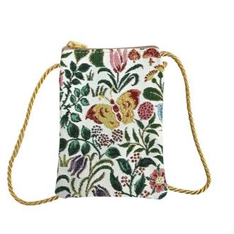 SIGNARE Mini sac &agrave; bandouli&egrave;re tapisserie, porte-monnaie pour femme, sac pour t&eacute;l&eacute;phone intelligent (fleur de printemps)
