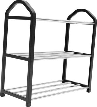 SOLUSTRE Lagiges Schuhregal aus Robustem Material Platzsparender Organizer f&uuml;r Schlafzimmer und Badezimmer Vielseitiger Schuhhalter f&uuml;r Familien und G&auml;ste Einf