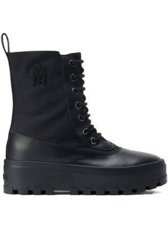 Mackage bottines Hero &agrave; logo strass&eacute; - Noir