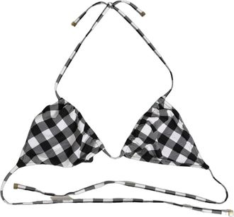 Dolce & Gabbana Femme, Maillots de bain, Noir, Taille: 40 FR Haut de bikini &agrave; carreaux