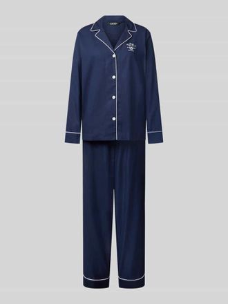 Lauren Ralph Lauren Slim Fit Pyjama-Set aus reiner Baumwolle