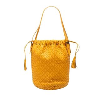 Bottega Veneta Pre-owned Woven Nappa Bucket Bag - - Pre-owned - Damen - Orange - ONE SIZE