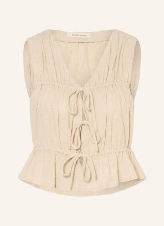by Aylin Koenig By Aylin Koenig Top Mali Mit Leinen beige