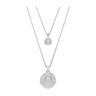 Swarovski Elegantes Silberhalskette mit Kristall - - Accessories - Damen - Grau - ONE SIZE