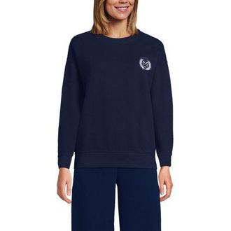 Lands End Sweatshirt SERIOUS SWEATS, Damen, Gr&ouml;&szlig;e:48-50 regular, Blau, Elasthan/Baumwoll-Mischung/Polyester-Mischung, by Lands End