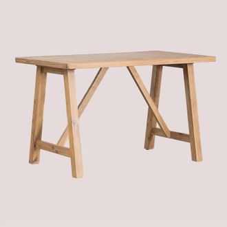 Sklum Sklum - Rechteckiger Gartentisch 160x90 cm aus Akazienholz Dubai Rustikales Akazienbraun