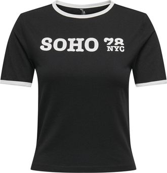 Only Onlnina Life S/S Contrast Top Box JRS