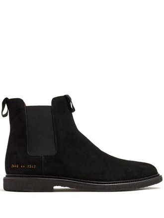Common Projects bottines chelsea à détail imprimé - Noir