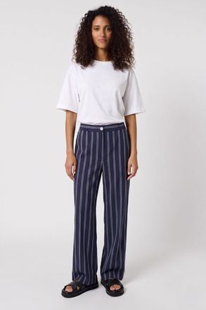 Gerard Darel Pantalon droit ray&eacute; - AINAIS - Marine