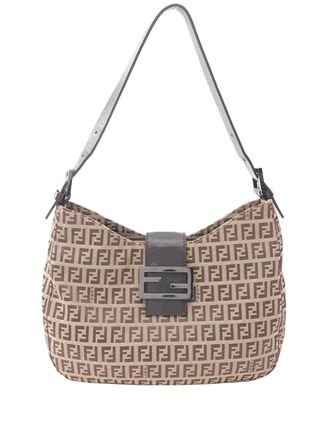 Fendi sac port&eacute; &eacute;paule en toile (2000-2010) - Marron