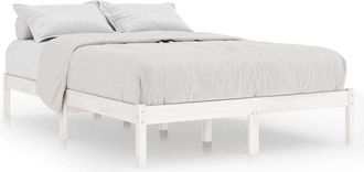 vidaXL Vidaxl - Giroletto Bianco In Legno Massello 135x190 Cm Double