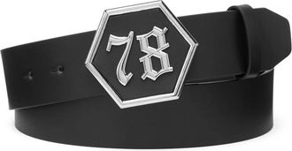 Philipp Plein Homme, Accessoires, Noir, Taille: 90 CM Gothic Plein Belt