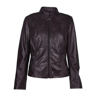 BTF-CPH Btfcph, Femme, Vestes, Noir, Taille: 48 FR Lamb Leather Biker Jacket