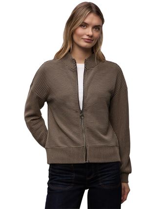 Street One Two-Tone Strukturjacke Darkest Brown 44