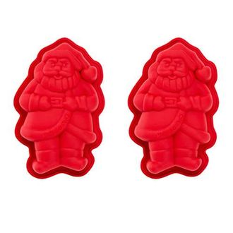 Cabilock 2 St&uuml;cke Weihnachten Backformen Silikonformen Kuchenform Schokoladenformen Xmas Backform f&uuml;r Muffins Cupcakes Kuchen Pudding Eisw&uuml;rfe DIY Backwerkzeug