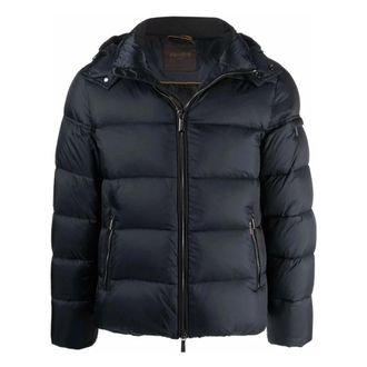 Moorer Homme, Vestes, Bleu, Taille: L Manteaux dHiver Bleus