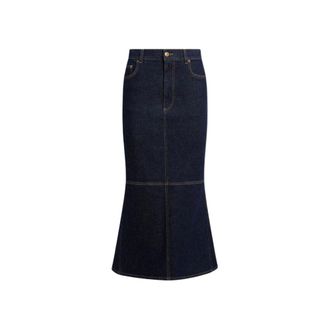 Moschino Femme, Jupes, Bleu, Taille: 36 FR Stretch Denim Skirt