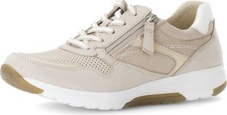 Gabor Damen Low-Top Sneaker, Frauen Halbschuhe,schnürschuhe,schnürer,straßenschuhe,Strassenschuhe,Sportschuhe,Puder/Weiss,37.5 EU / 4.5 UK