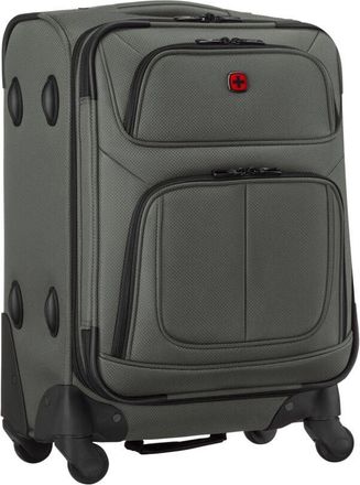 Wenger Sion Carry-On Weichschalenkoffer, Handgep&auml;ck, Trolley, 40 (45) l, Erweiterbar, Damen Herren, Reisen Urlaub, Grau, 653585