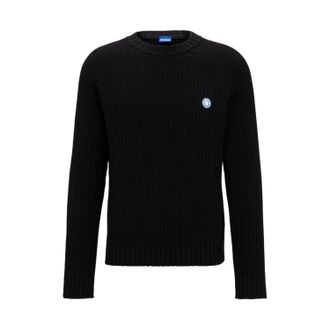HUGO BOSS Hugo - Pullover f&uuml;r Herren/Damen Unisex, Regul&auml;r, Raglan&auml;rmel (Schwarz)