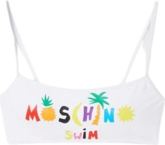 Moschino Femme, Maillots de bain, Blanc, Taille: 38 FR Top Bikini Swim