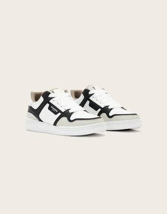 AllSaints Regan - Low-Top-Sneaker aus Leder in Wei&szlig; mit dicker Sohle