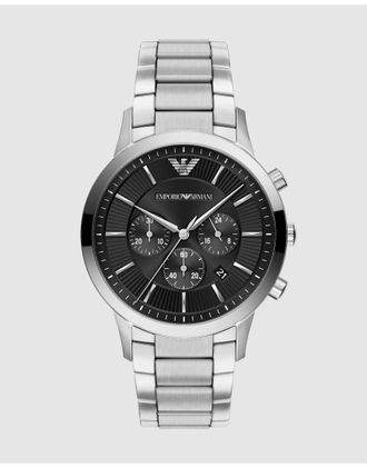 Emporio Armani Archetipo Chronograph-Uhr aus Edelstahl in Silber