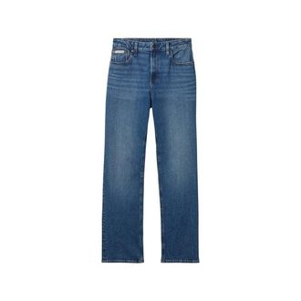 Calvin Klein Jean droit taille haute en coton m&eacute;lang&eacute;