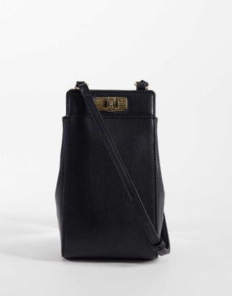 Tommy Hilfiger Pochette pour t&eacute;l&eacute;phone avec bandouli&egrave;re longue - Noir