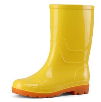 Pangolin Bottes de Pluie Imperm&eacute;ables Unisexe - PVC Antid&eacute;rapant, Confortables & R&eacute;sistantes - Bottes de Jardin, Travail, Agriculture, P&ecirc;che, Cuisine Jaune-B 4