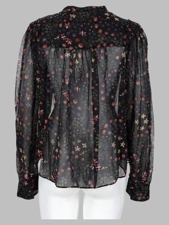 Isabel Marant Floral-Print Viscose Shirt - Black