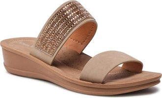 Clara Barson Pantoletten Clara Barson WSS20581-01 Braun