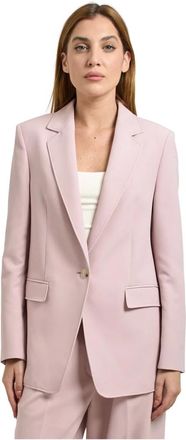 HUGO BOSS Femme, Vestes, Violet, Taille: 40 FR Blazer Violet Tissu Extensible Un Bouton