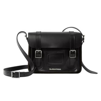 Dr. Martens Femme, Sacs, Noir, Taille: ONE Size Sac messager en cuir de 28 cm
